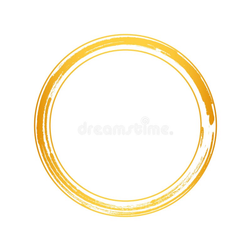 Golden Simple Circular, Ring Frame Design. Stock Vector - Illustration ...