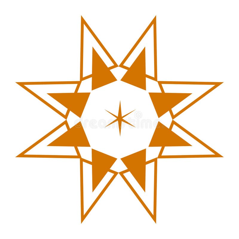 Golden Six - Pointed Star Astrological Symbol Stock Vector ...