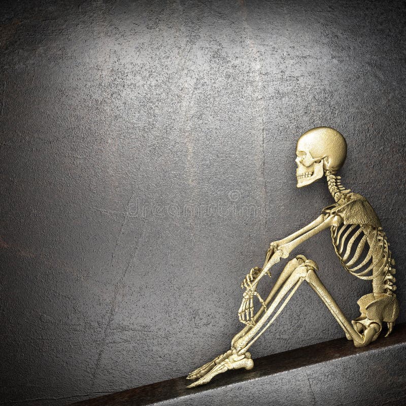 Golden skeleton stock illustration. Illustration of sheet - 31686684