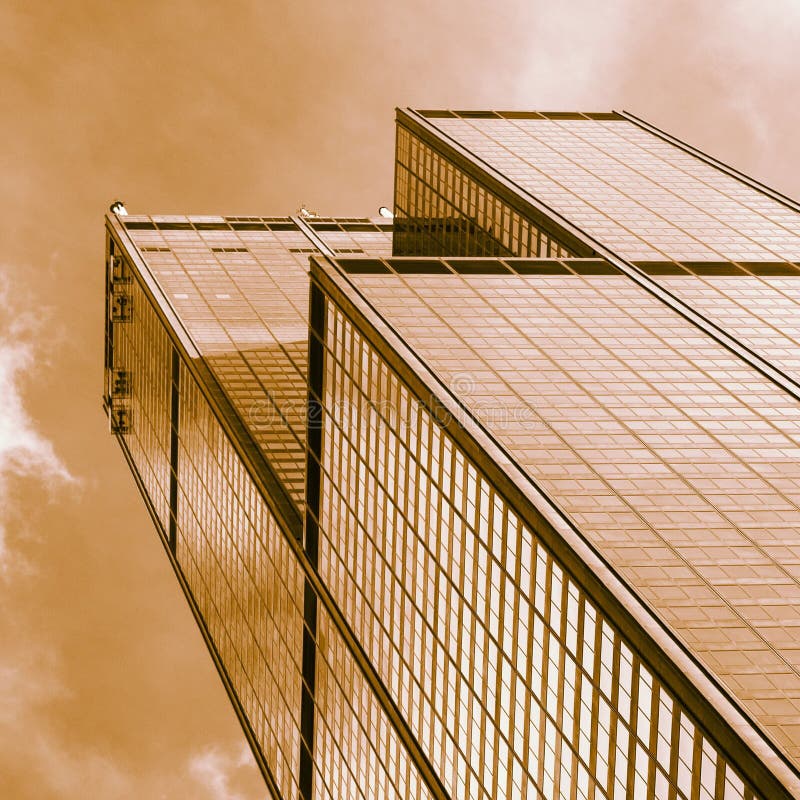 Golden Skyscraper stock photo. Image of tower, gold, modernism - 58021344