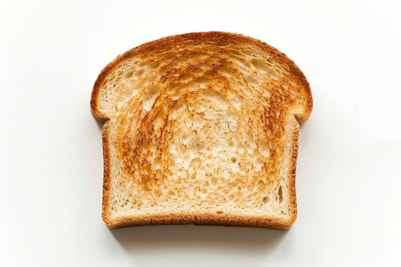Golden Slice Toast White Background Neural Network Ai Generated Stock ...