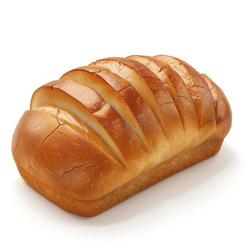 Golden Crusty Loaf of Bread, Ready To Slice Stock Illustration ...
