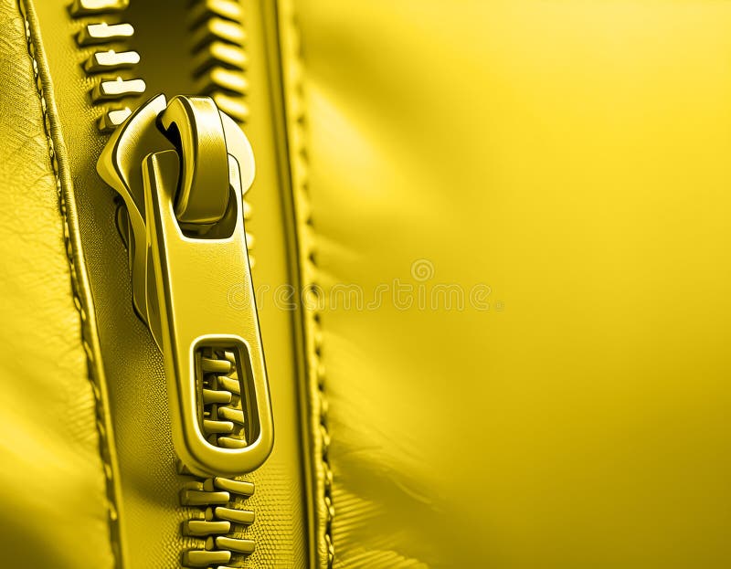 Golden slide fastener stock illustration. Illustration of golden ...