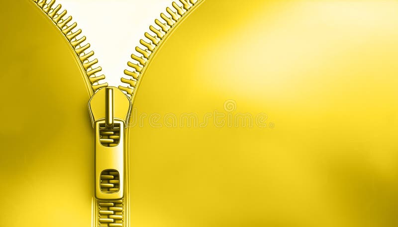 Golden slide fastener stock illustration. Illustration of luxury ...