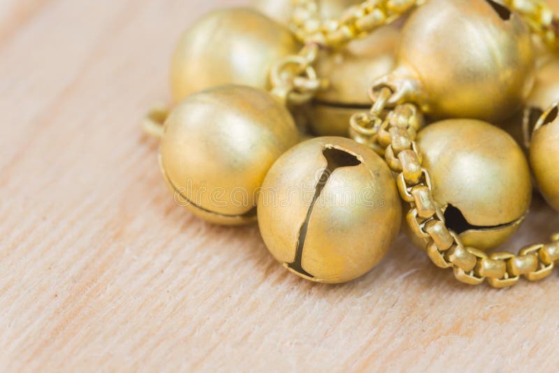 Golden small bells stock photo. Image of festive, season - 55629578