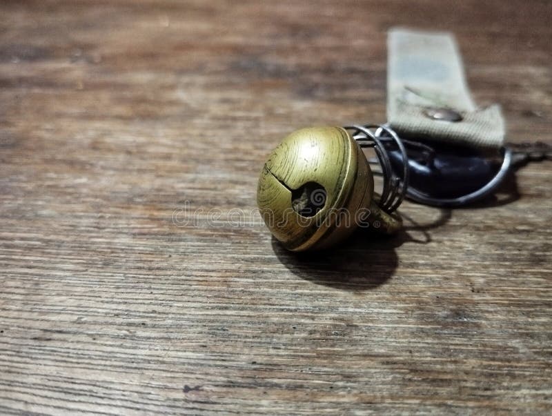 Golden Small Tiny Ringing Bell Stock Image - Image of finger, small ...