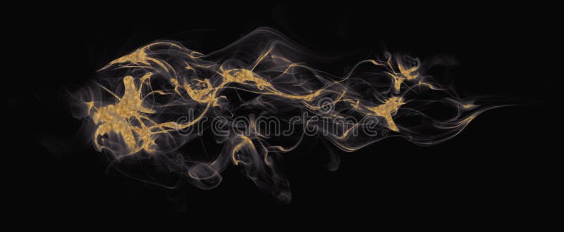 Golden Smoke Pattern on a Da Stock Photo - Image of decorative, golden ...