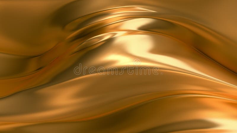 Golden Smooth Background. 3d Illustration, 3d Rendering Stock ...