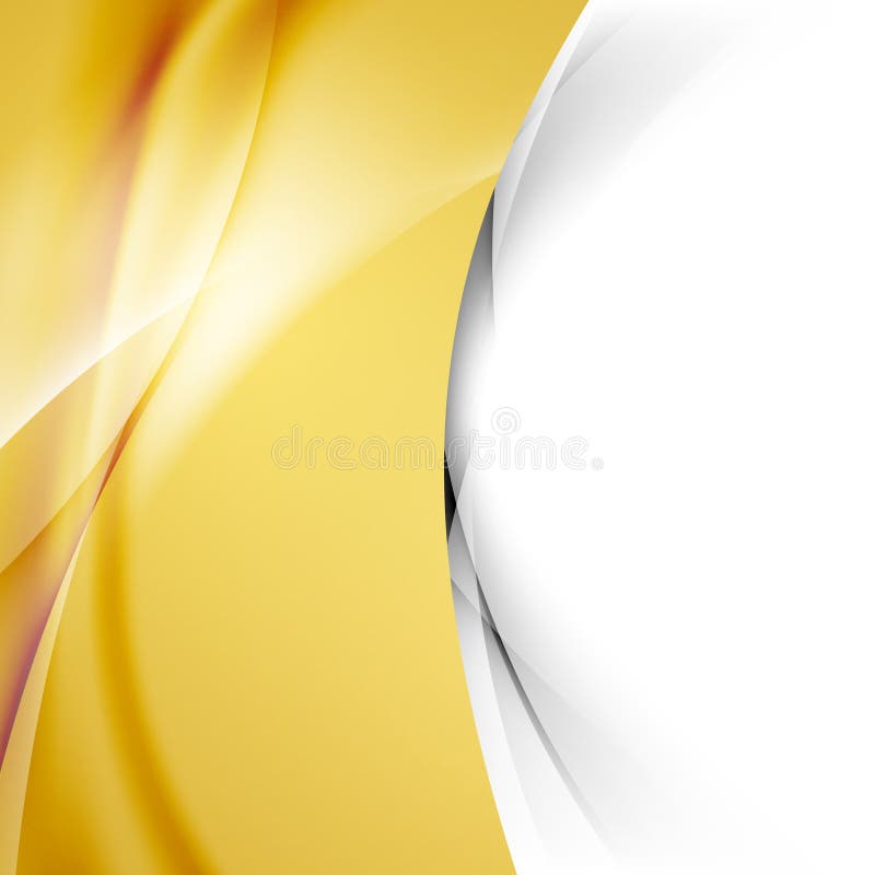 Golden Smooth Swoosh Wave Abstract Border Stock Vector - Illustration ...
