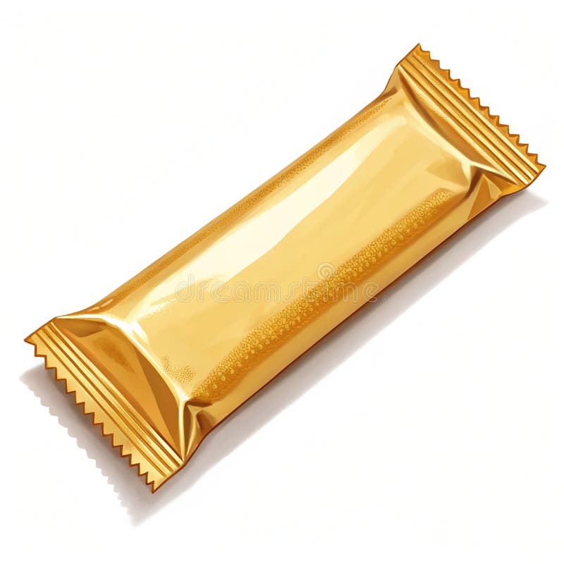 Golden Snack Roll Single Object Stock Illustration - Illustration of ...