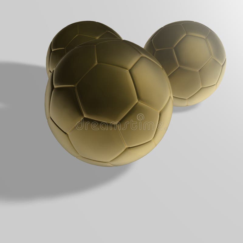 Golden soccer ball stock illustration. Illustration of balls - 10093754