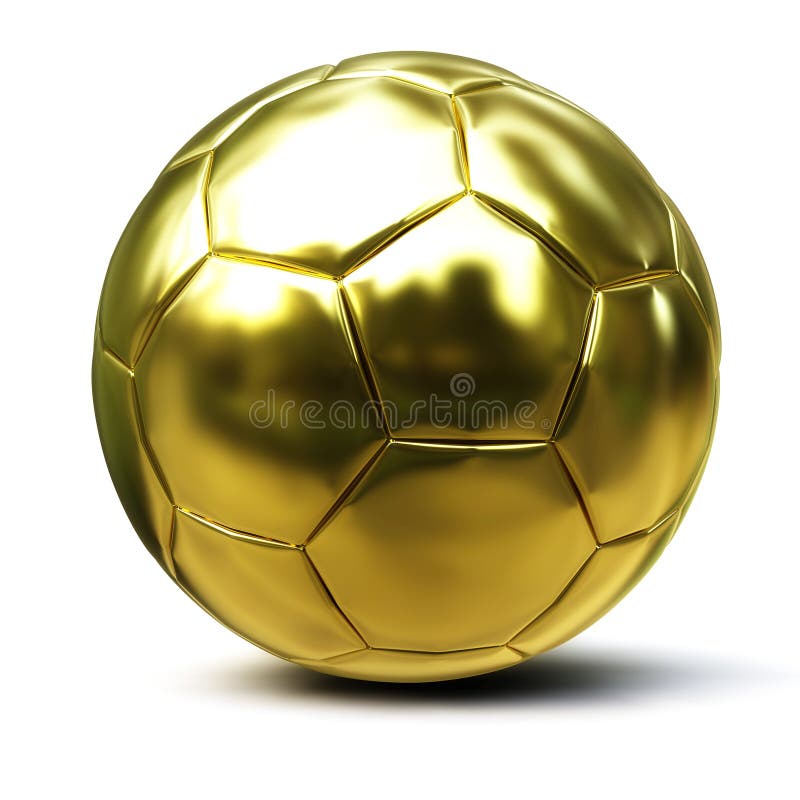 Golden soccer ball stock illustration. Illustration of football - 17195370