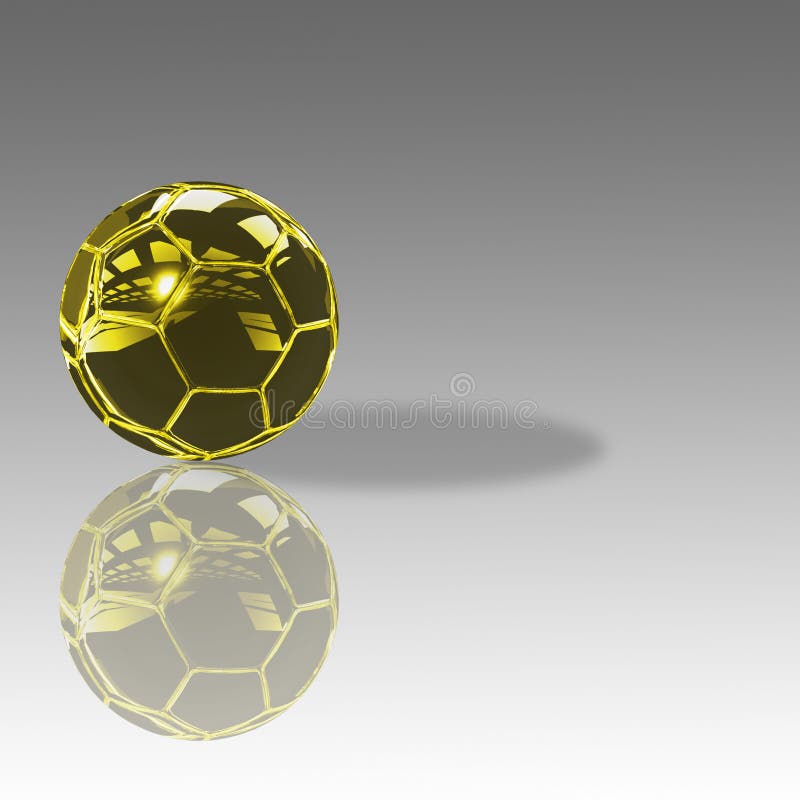 Golden Soccer Ball stock illustration. Illustration of ball - 5408681