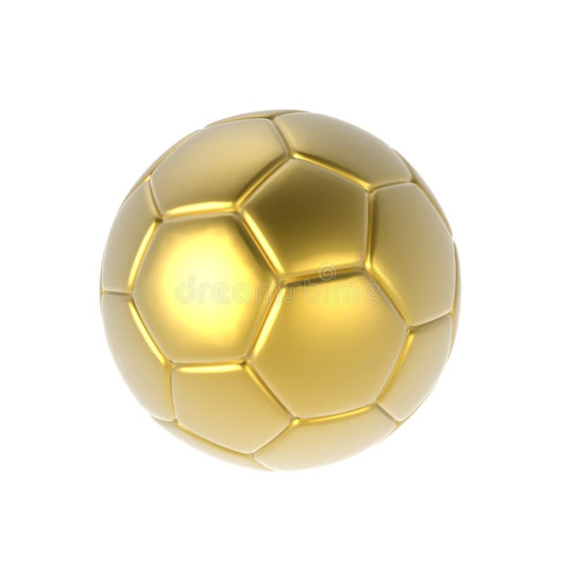 Golden soccer ball stock illustration. Illustration of classic - 35341287
