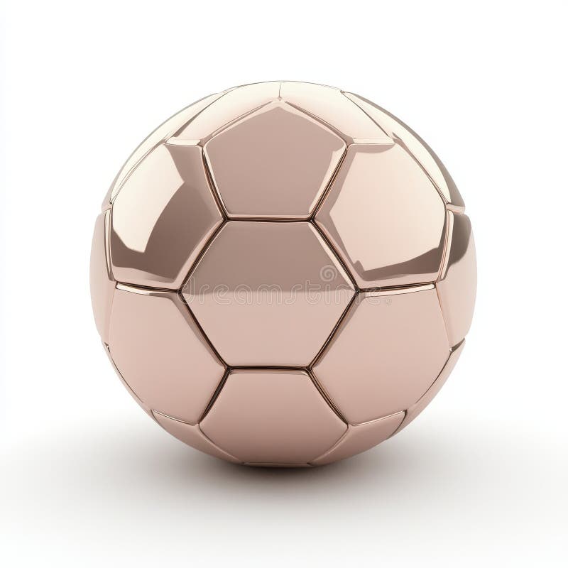 A Golden Soccer Ball, Set Against a Clear or White Background. Stock ...