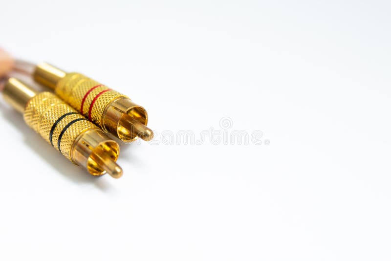 Sound Cable for External Computer Speakers Stock Image - Image of green ...