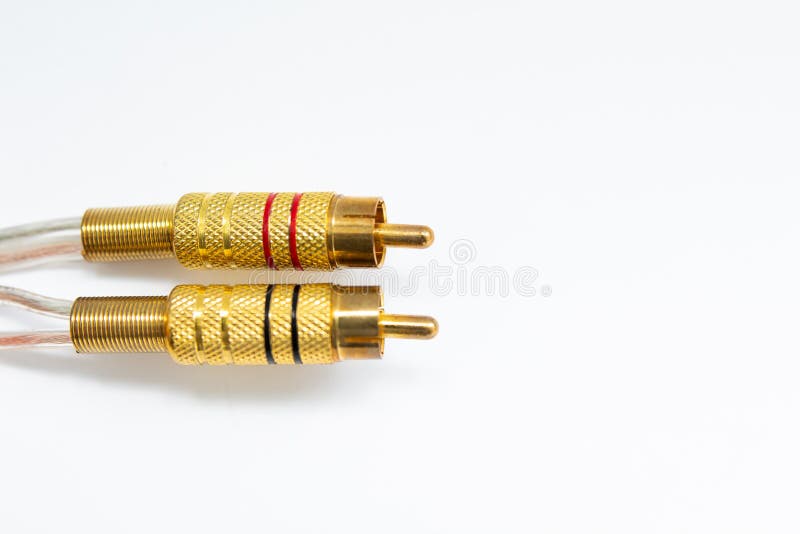 Sound Cable for External Computer Speakers Stock Image - Image of green ...