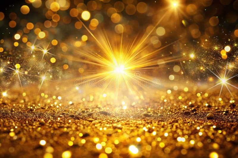 Golden Sparkle Burst Background a Captivating Energy Design for ...