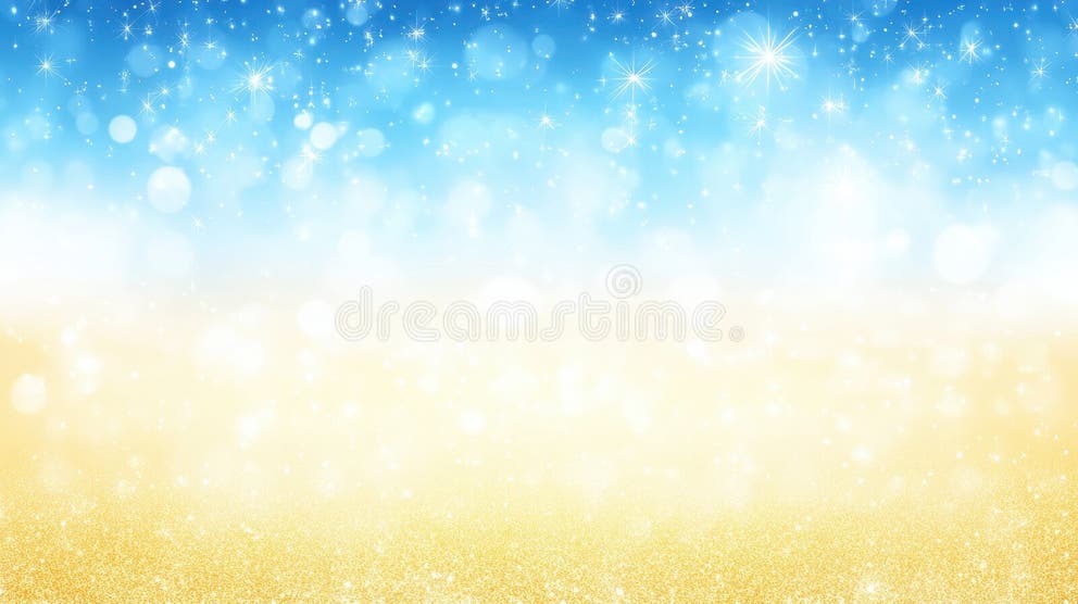 Golden Sparkle Celestial Shimmering Stars on Gradient Background Stock ...