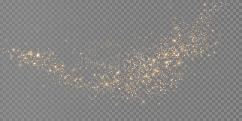 Golden Sparkle Effect Featuring a Stunning Transparent Background for ...