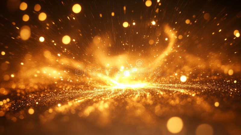 Golden Sparkle Explosion Background Image Stock Illustration ...