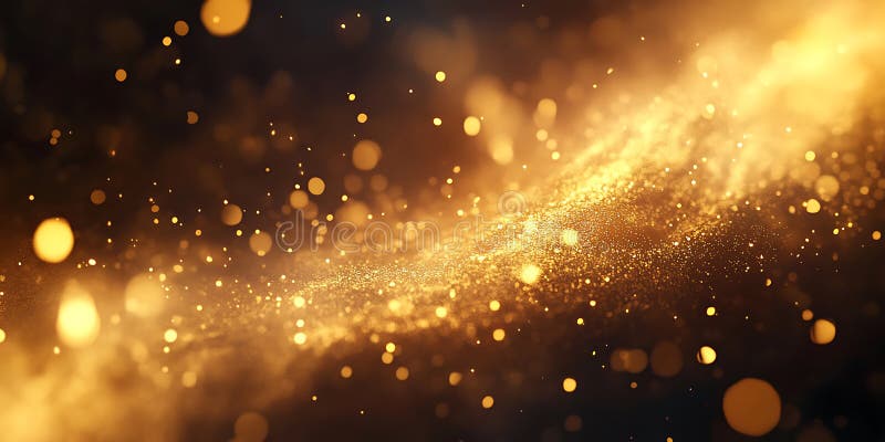 Golden Sparkles Background Glowing Particles Texture Stock Illustration ...