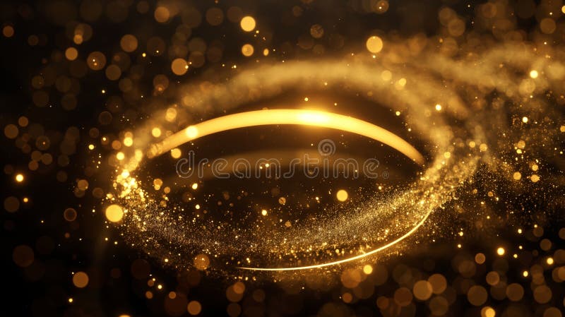 Golden Sparkles and Light Loop Stock Photo - Image of bokeh, golden ...