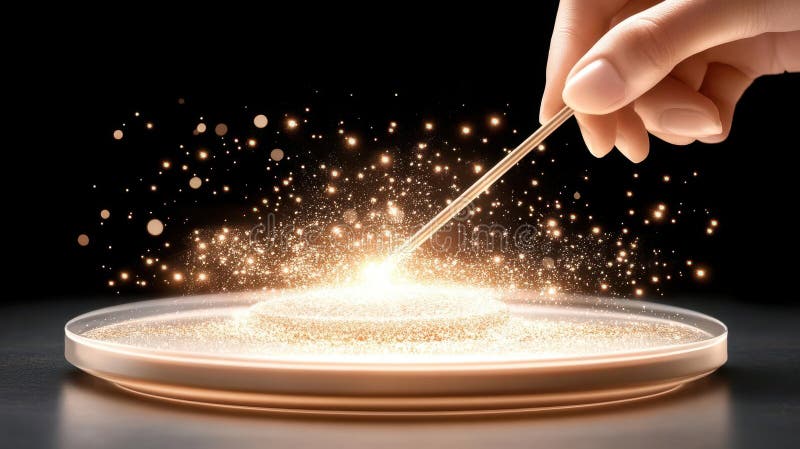 Golden Sparkles, Magical Glitter Effect Stock Image - Image of magic ...