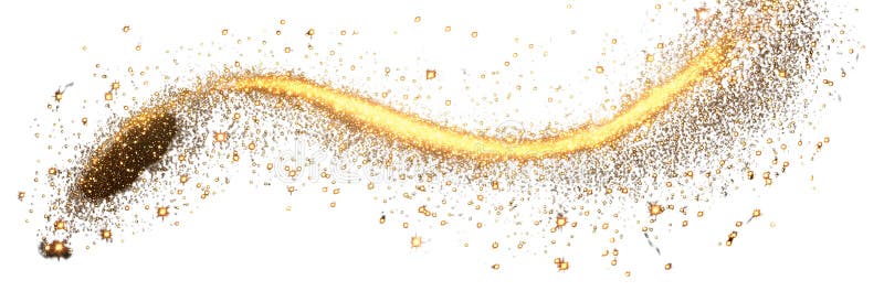 Golden Sparkles Trail: Festive Glitter Effect Stock Illustration ...