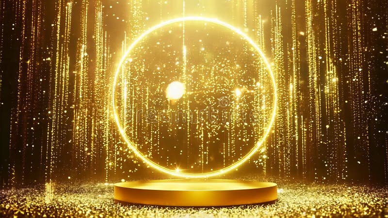 Golden Sparkling Light Rays with Glitter Background Stock Video - Video ...