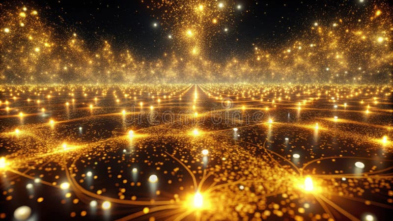 Golden Sparkling Pathway To Infinity an Abstract Background Image ...