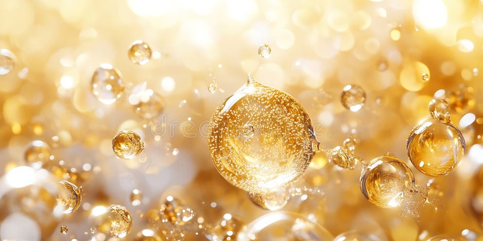Golden Sparkling Water Background Stock Illustration - Illustration of ...