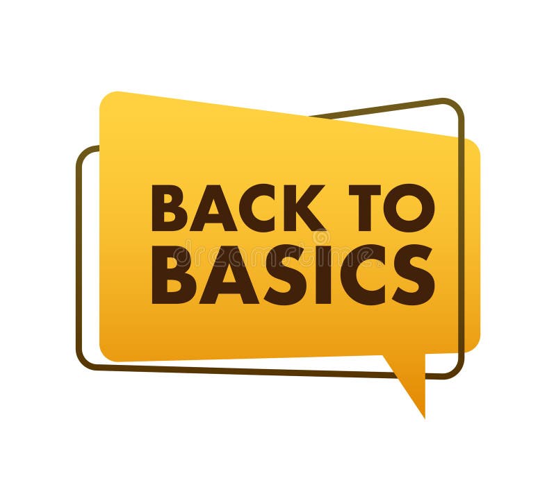 Golden Speech Bubble Promoting a Return To Fundamental Principles Stock ...