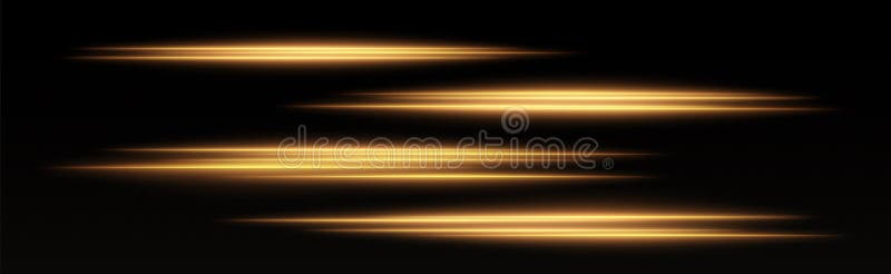 Golden Speed Lines, Glowing Magic Rays, Abstract Neon Lines. Lights in ...