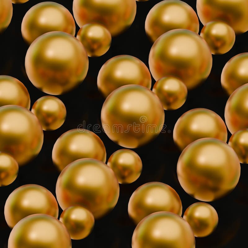 Golden Sphere Abstract Background Shiny Metallic Balls Texture Luxury ...