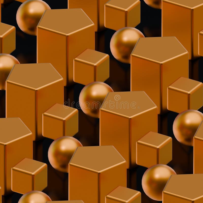 Golden Sphere Abstract Background Shiny Metallic Balls Texture Luxury ...