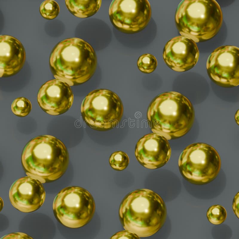 Golden Sphere Abstract Background Shiny Metallic Balls Texture Luxury ...