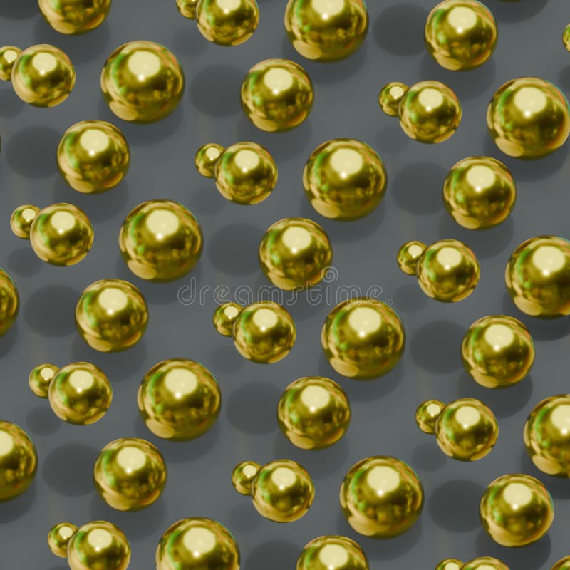 Golden Sphere Abstract Background Shiny Metallic Balls Texture Luxury ...