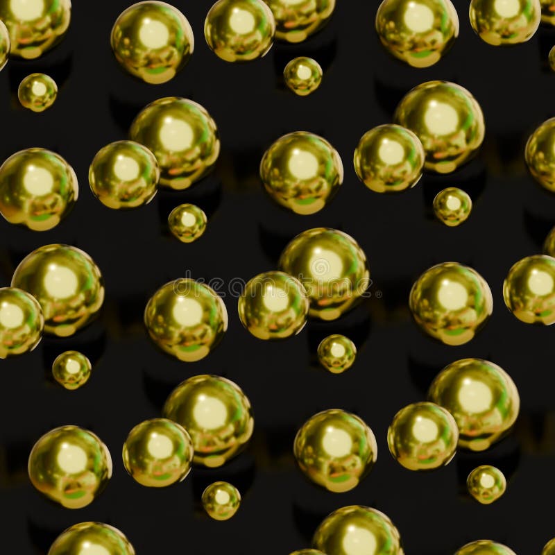 Golden Sphere Abstract Background Shiny Metallic Balls Texture Luxury ...