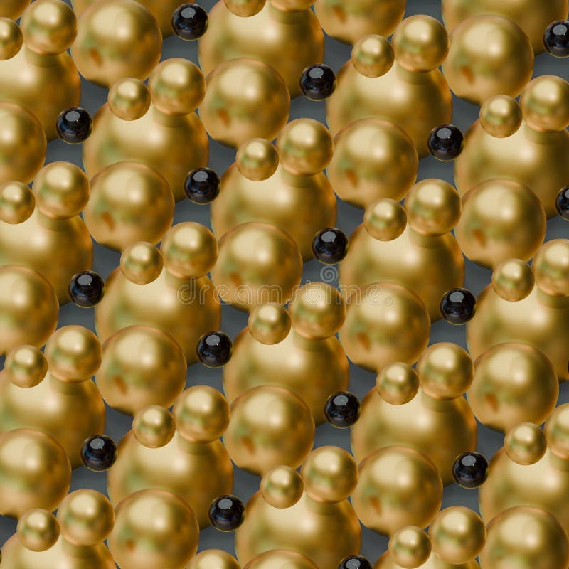 Golden Sphere Abstract Background Shiny Metallic Balls Texture Luxury ...