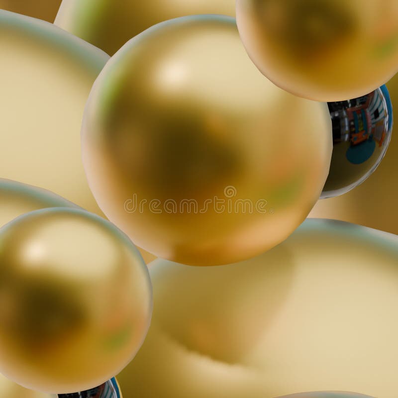 Golden Sphere Abstract Background Shiny Metallic Balls Texture Luxury ...