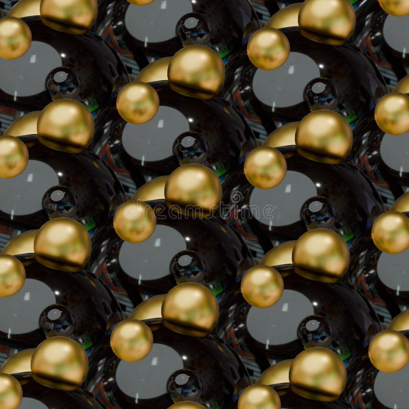 Golden Sphere Abstract Background Shiny Metallic Balls Texture Luxury ...