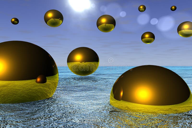 Golden Spheres Picture. Image: 5686143