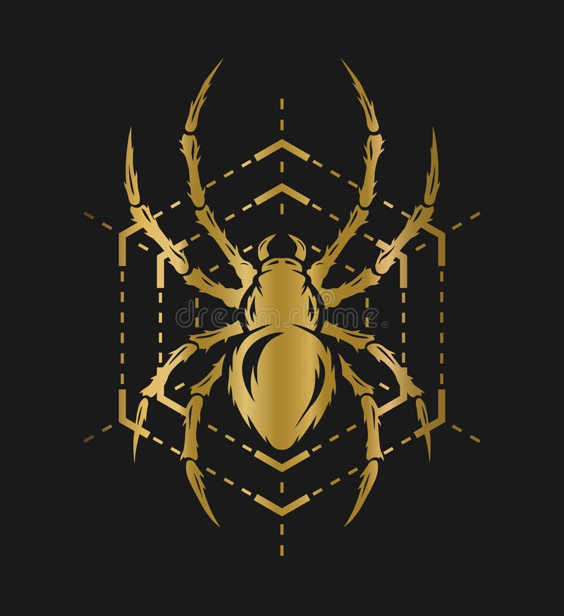 Golden Spiderweb Stock Illustrations – 161 Golden Spiderweb Stock ...