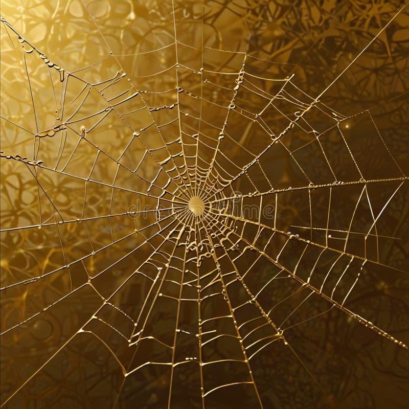 Golden Spider Web Stock Illustrations – 972 Golden Spider Web Stock ...