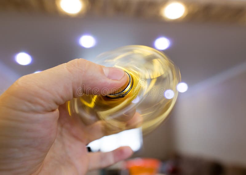 The Golden Spinner is Spinning in His Hand Stock Image - Image of play ...