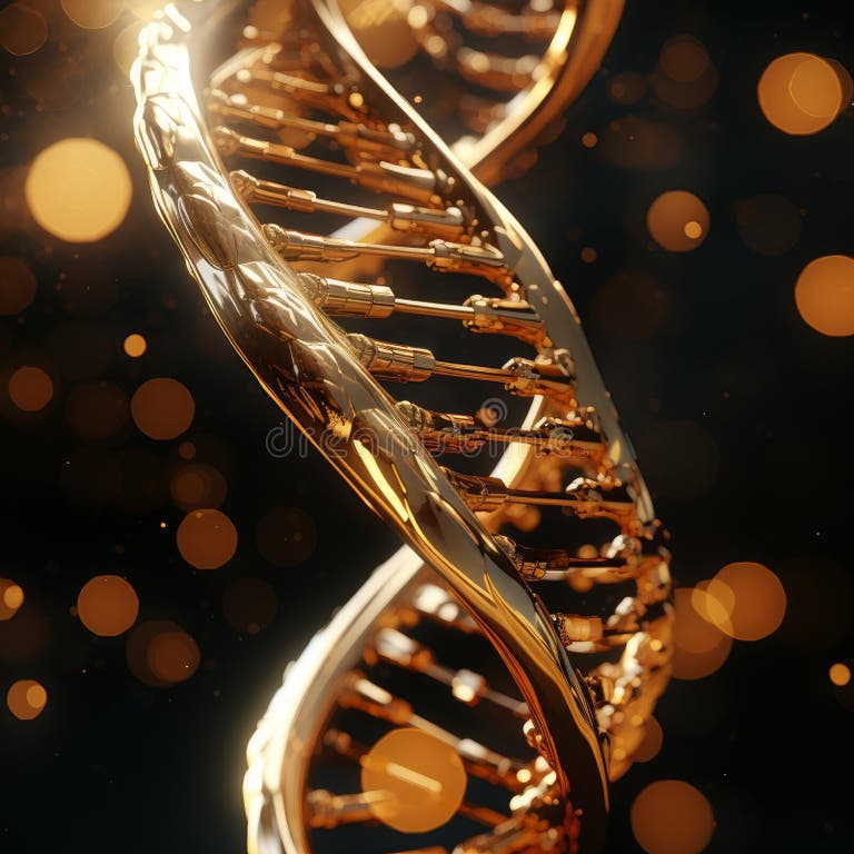 A Golden Spiral Design Pattern on Golden Bokeh Background Generative AI ...