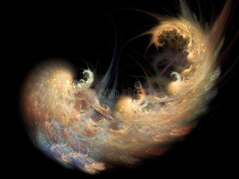 Golden Spiral Nebula stock illustration. Illustration of shape - 410641