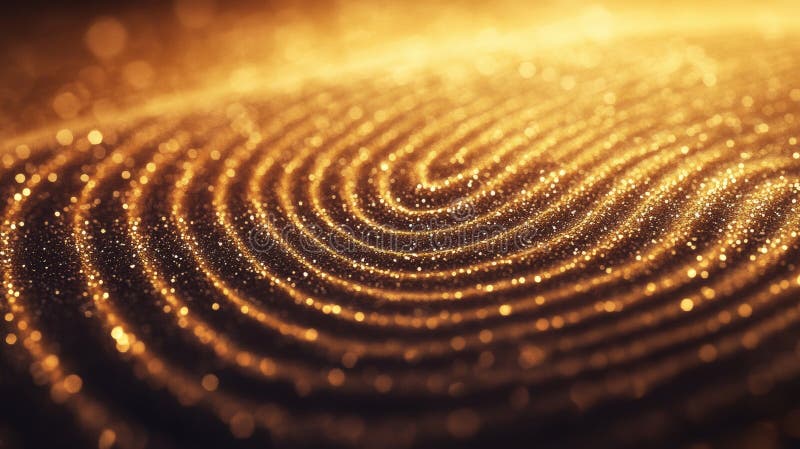 Golden Spiral Pattern with Shimmering Particles Creates a Mesmerizing ...