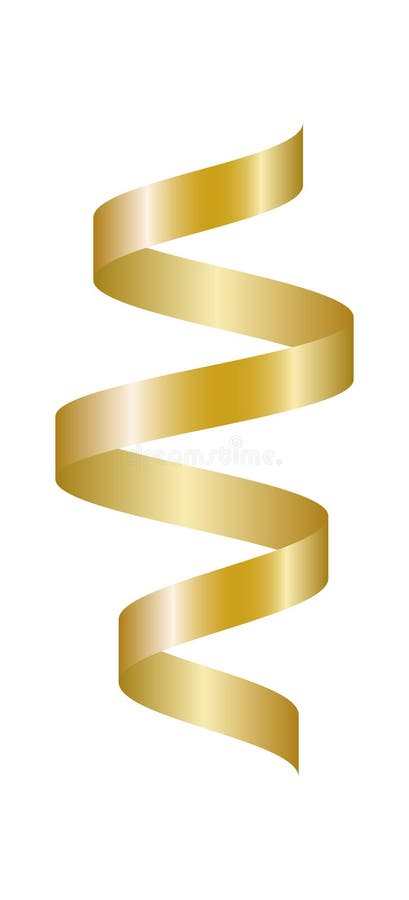 Golden Spiral Ribbon Element Stock Vector - Illustration of design ...